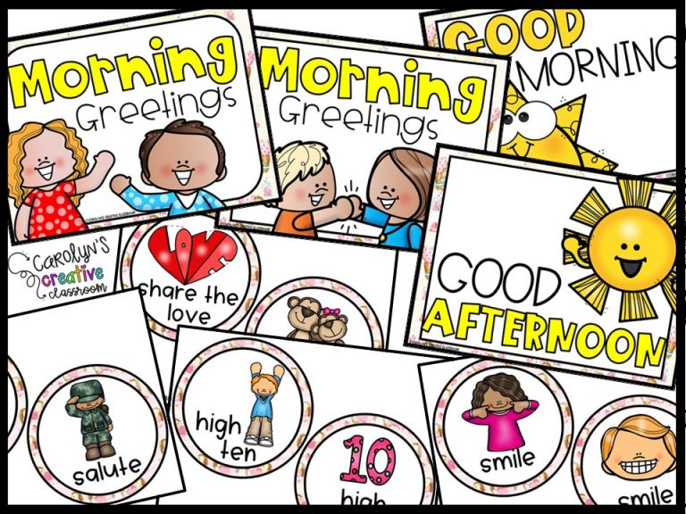 Editable Morning Greetings Choices – Greeting Signs Hedgehog Theme