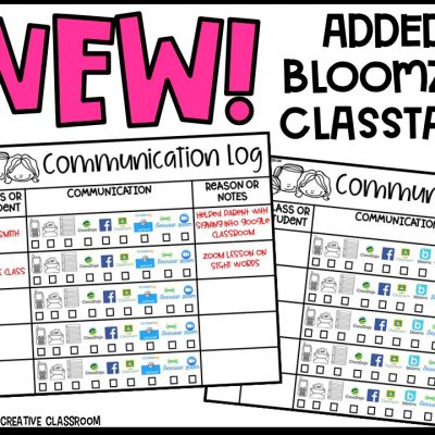 Distance Learning Parent Communication Log