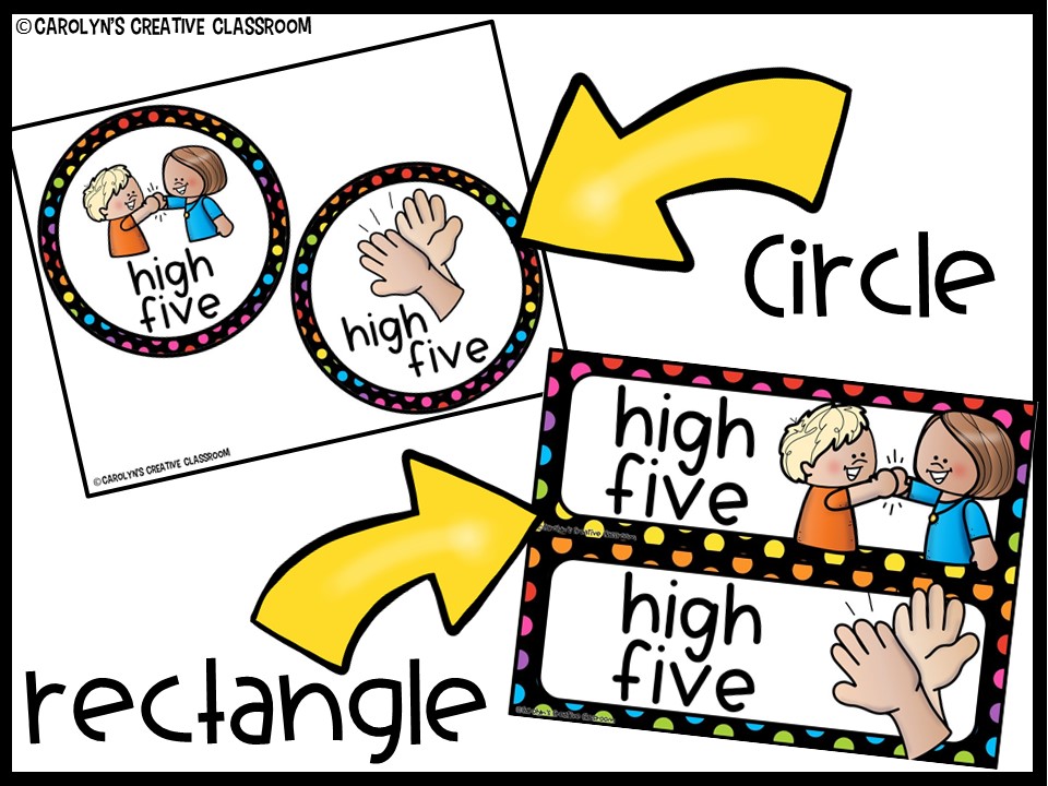 Editable Morning Greetings Choices – Greeting Signs Rainbow dots