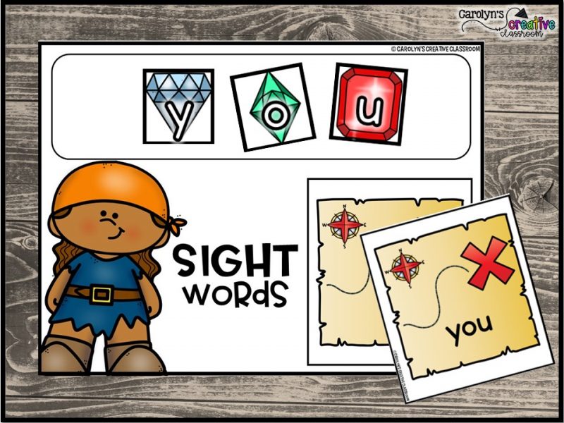 Pirate Treasure Literacy Center | Building Fry Sight Words | Pirate Version