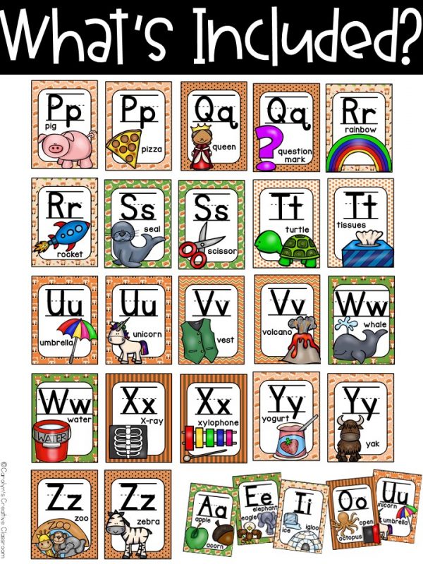 Fox Alphabet Posters – Fox Classroom Decor