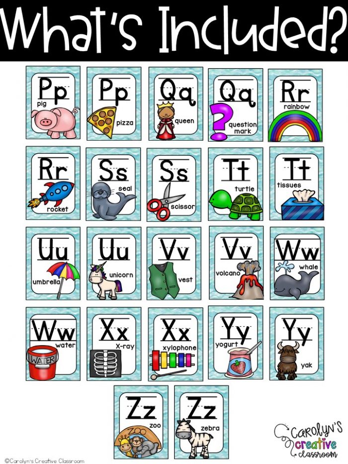 Ocean Alphabet Posters – Ocean Decor Set #2