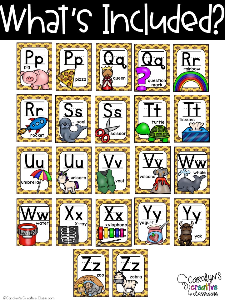 Monkey Alphabet Posters – Monkey Decor