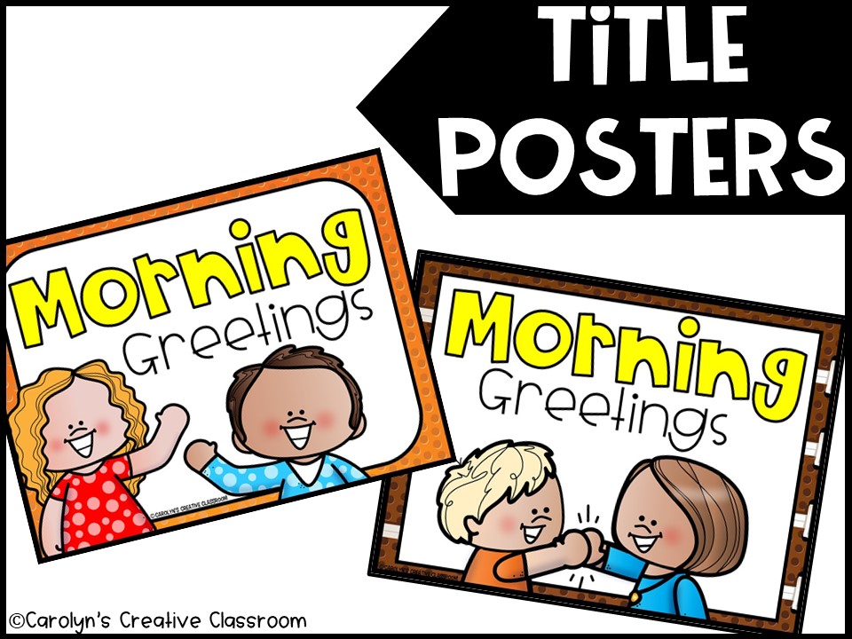 Editable Morning Greetings Choices – Greeting Signs Sports Theme