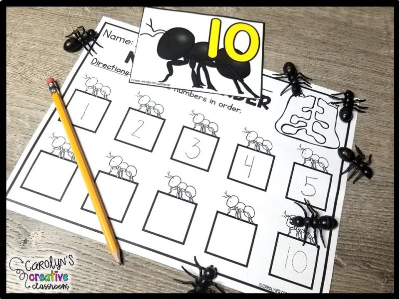 Numbers and Counting Math Center | Math Bug Center | Bug Numbers