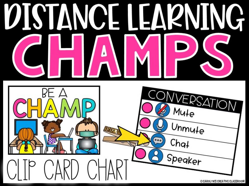 CHAMPS Posters – Virtual Distance Learning C.H.A.M.P.S. Clip Card Chart