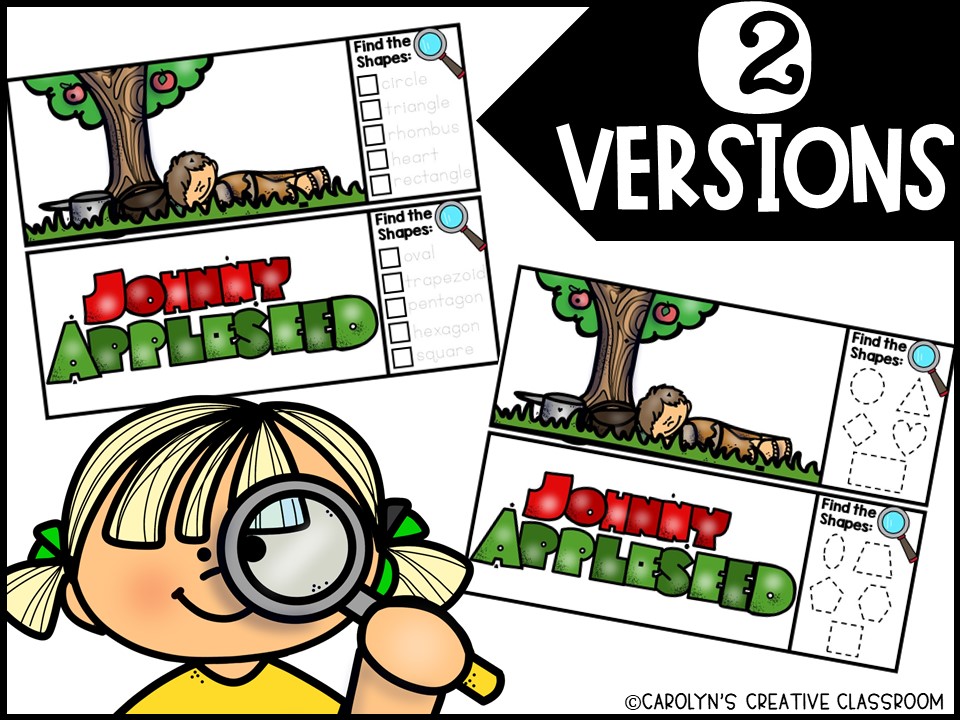 I Spy 2D Shapes – September Edition (Apples, Johnny Appleseed)