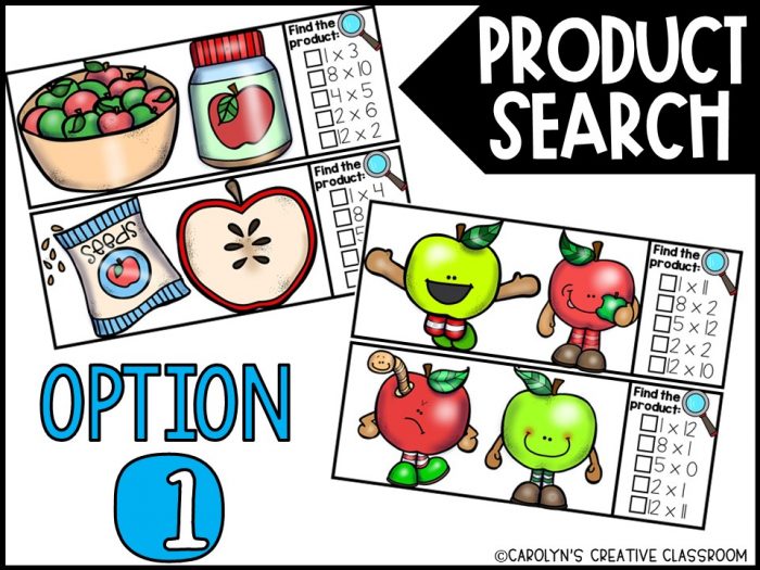 I Spy Multiplication – September Edition (Apples, Johnny Appleseed)