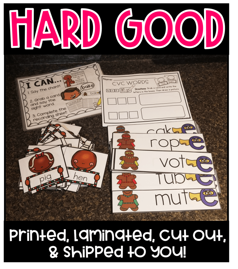 CVC & CVCE Poem Gingerbread [Hard Good]