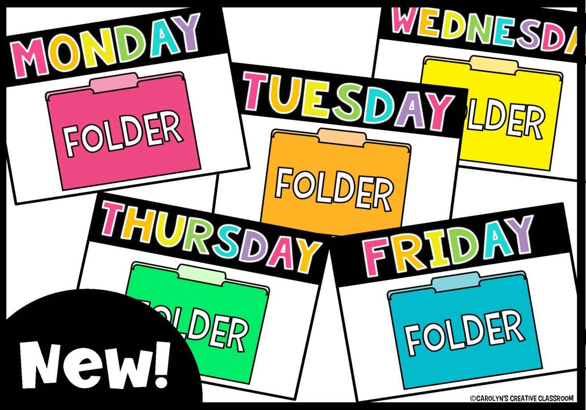 File Folders – File your copies by subject and day! Organizational ...