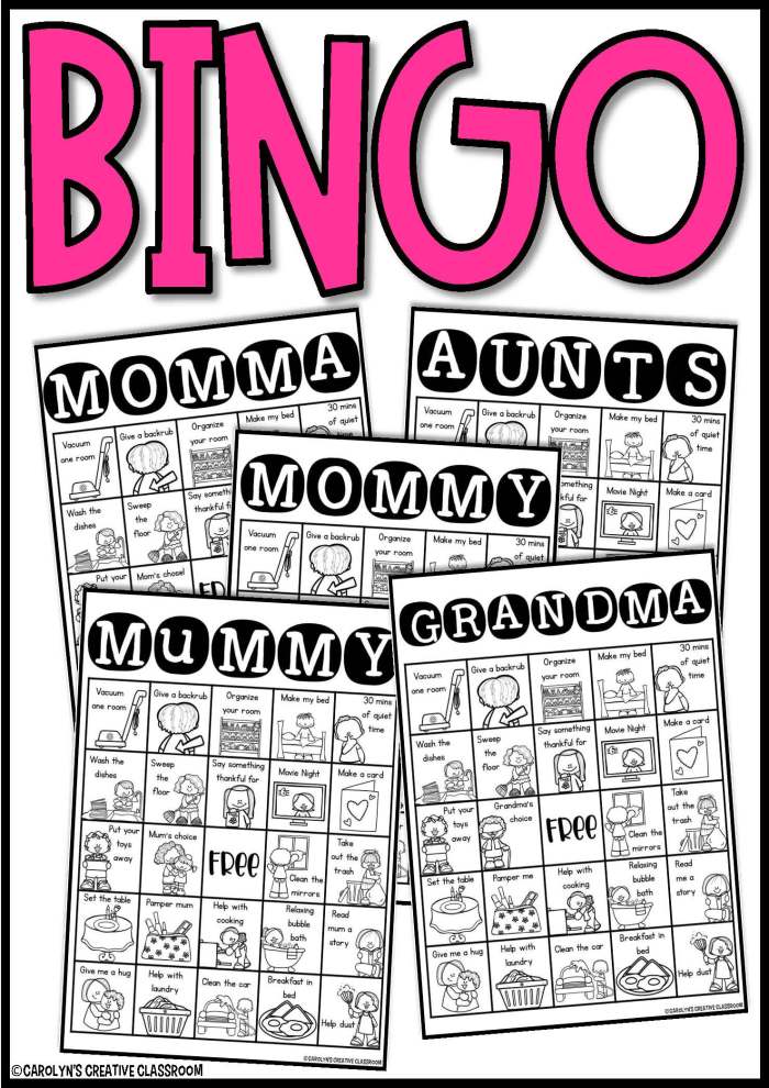 Editable Mother’s Day BINGO & Cards