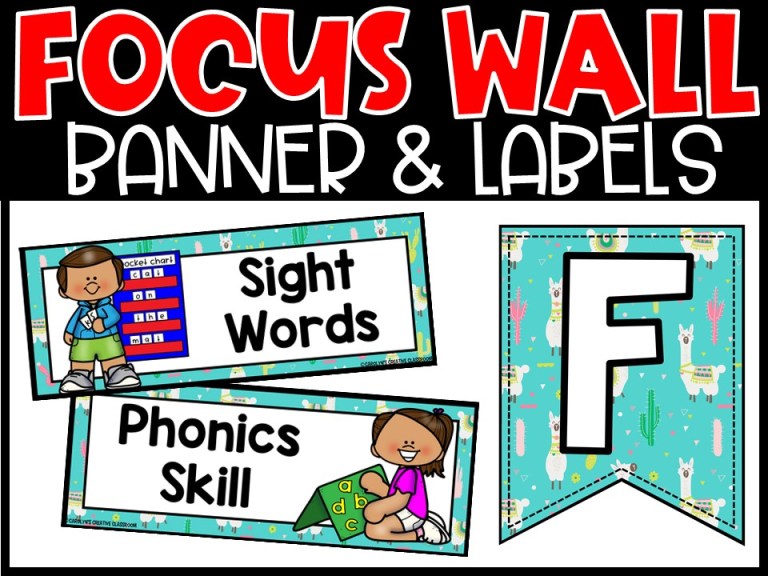 Llama Reading Focus Wall and Banner