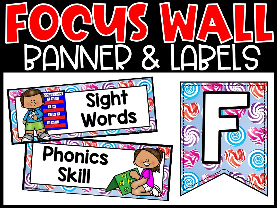 Candyland 2 Reading Focus Wall and Banner