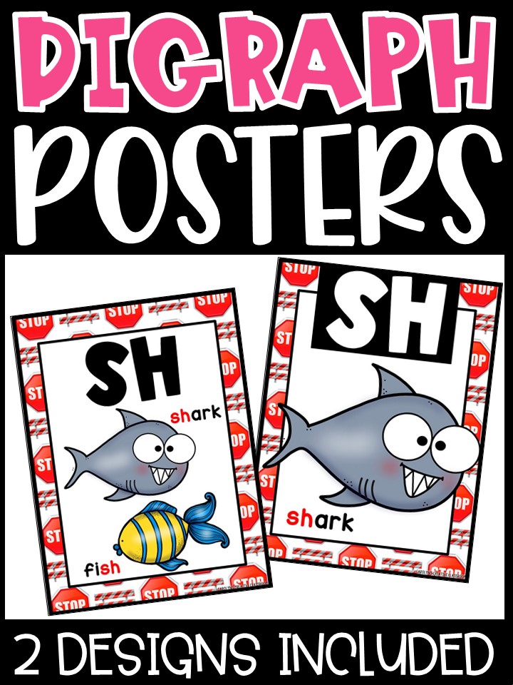Construction Stop Signs 1 Digraph Posters – Sound Wall Digraphs