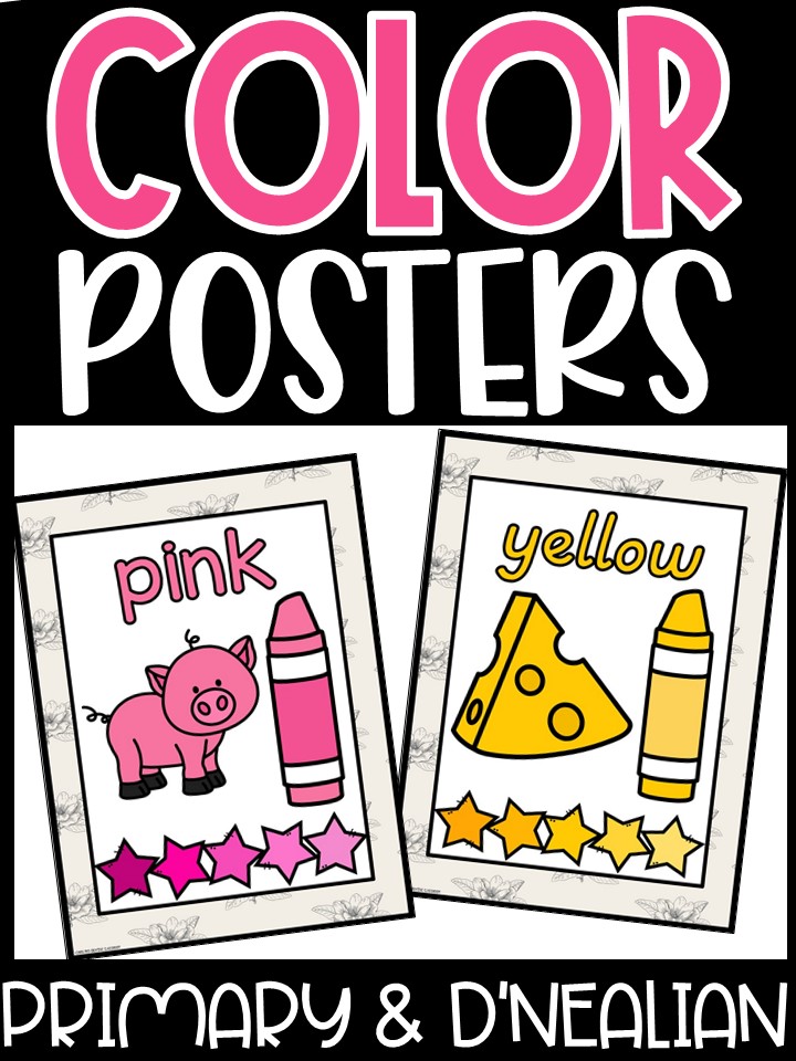 Vintage Farmhouse Color Posters | Classroom Decor