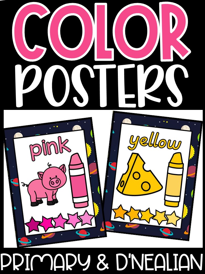 Space 1 Color Posters | Classroom Decor