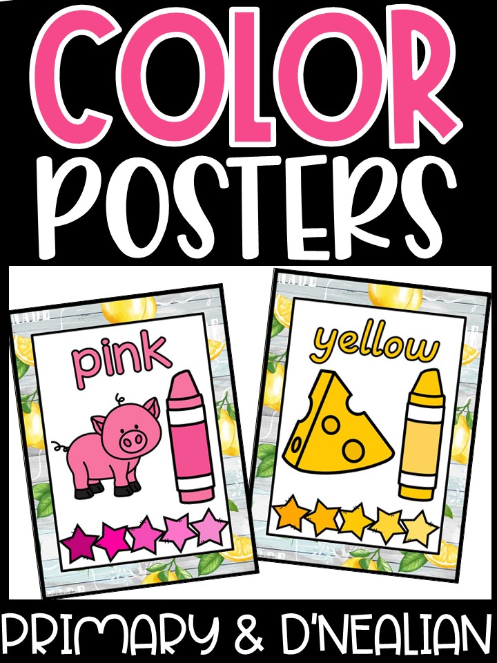 Lemon 2 Color Posters | Classroom Decor