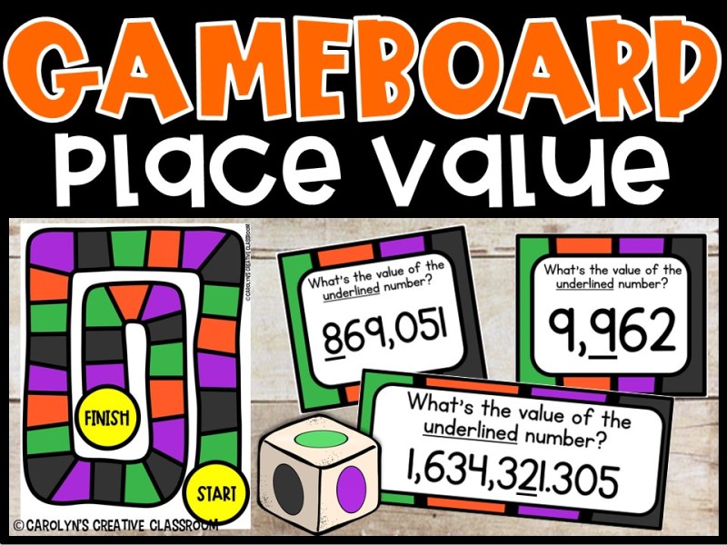 Place Value Gameboard [Halloween Theme Set #2] – Carolyn's Creative ...