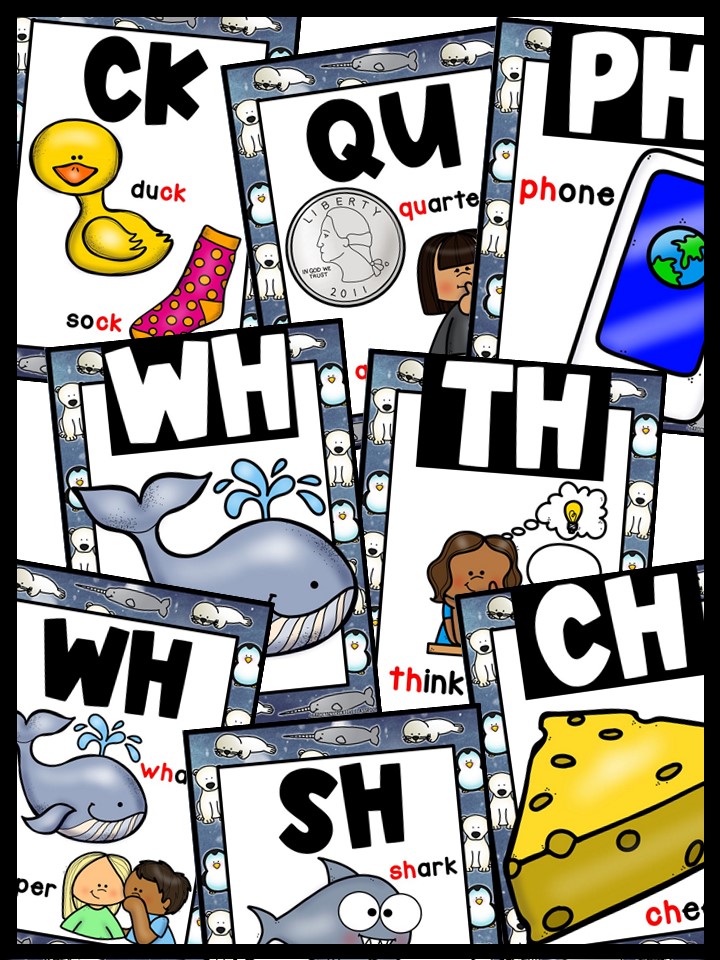 Winter Animals Digraph Posters – Sound Wall Digraphs