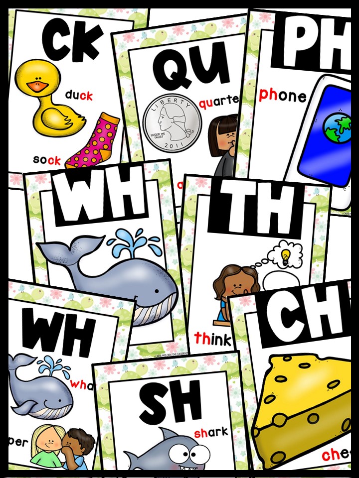 Turtle 2 Digraph Posters – Sound Wall Digraphs