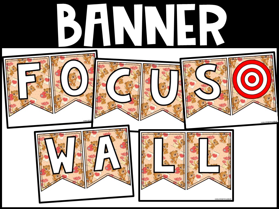 Teddy Bear Reading Focus Wall and Banner