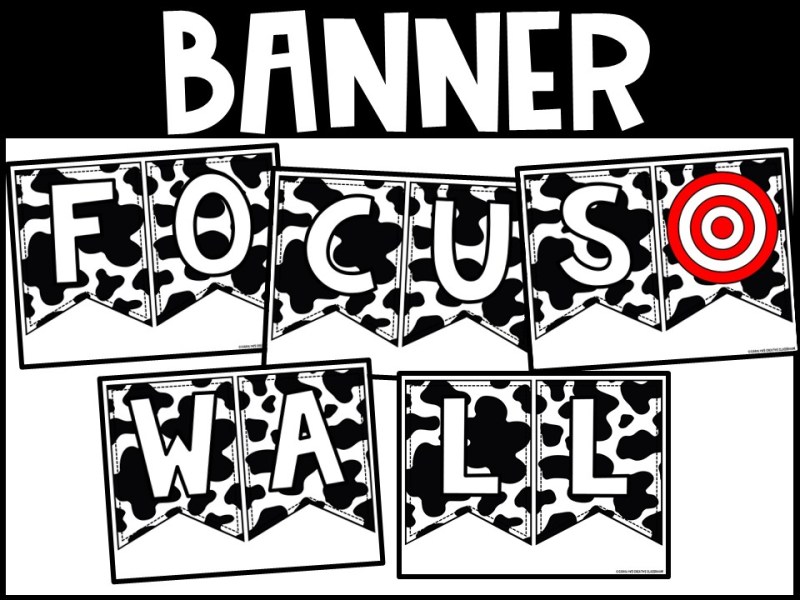 Cowboy 5 Reading Focus Wall and Banner