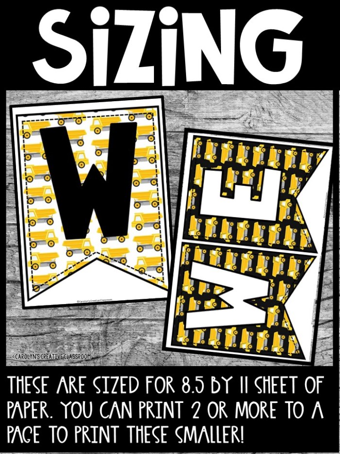 Editable Classroom Banners – Match Your Classroom Theme [Construction ...