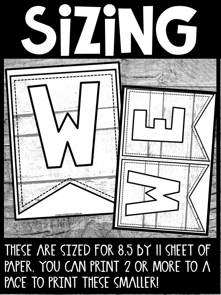 Editable Classroom Banners – Match Your Classroom Theme [Country Chic]