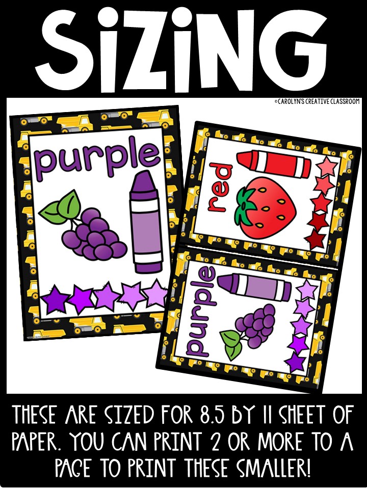 Construction 3 Color Posters | Classroom Decor