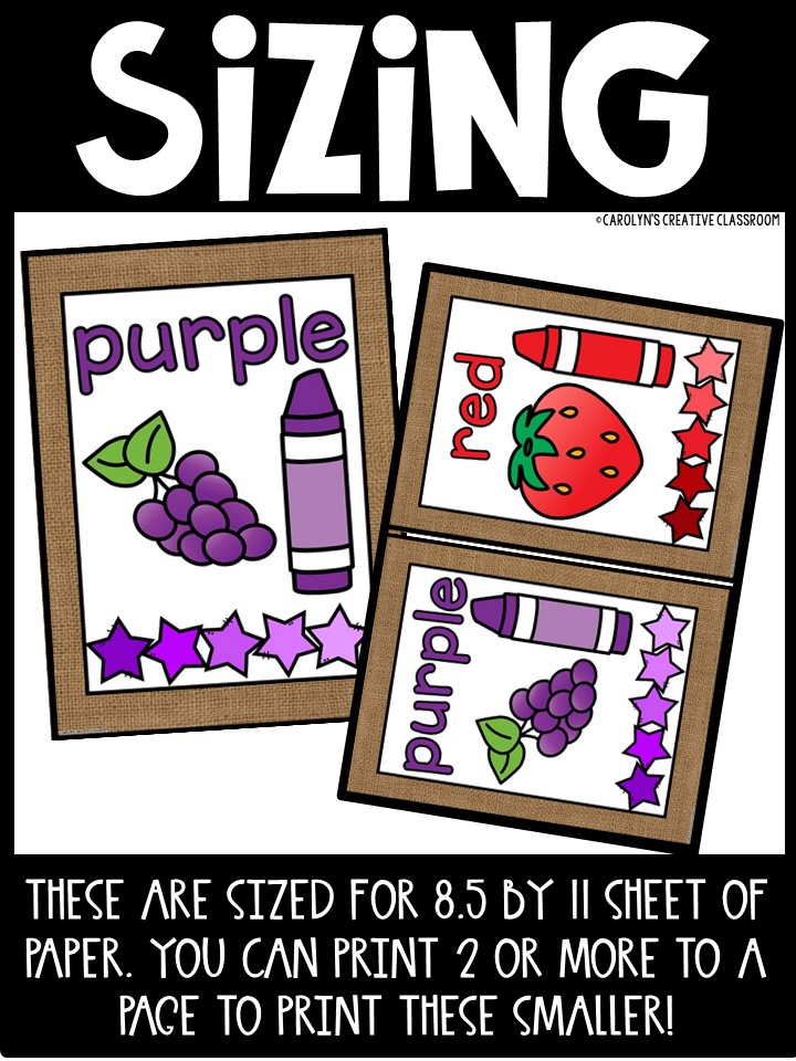 Burlap Color Posters | Classroom Decor