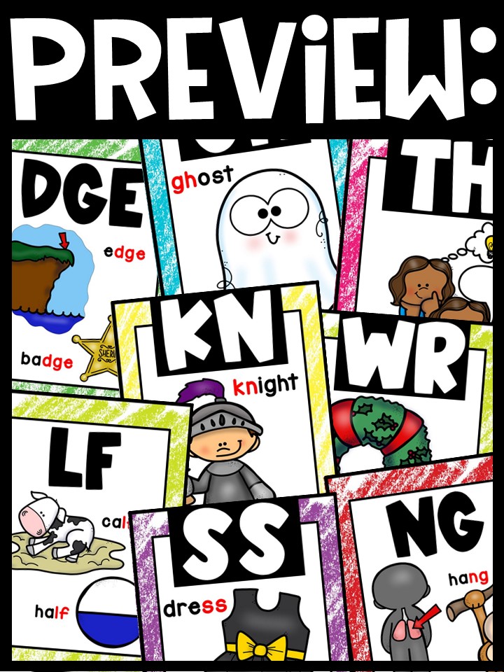 Crayon Scribbles Digraph Posters – Sound Wall Digraphs
