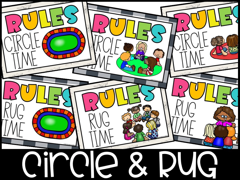 Carpet Rules Posters | Circle Time Rules Posters [Vintage Farmhouse]