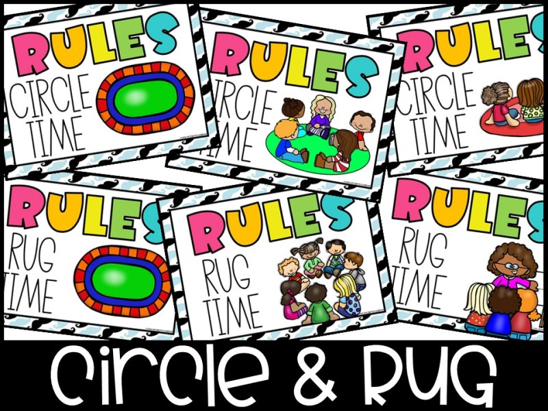 Carpet Rules Posters | Circle Time Rules Posters [Mustache]
