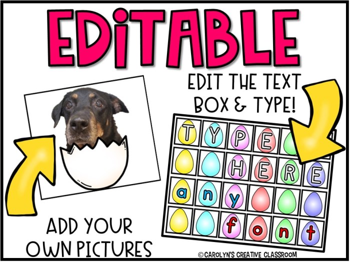 Easter Egg Center – Building Sight Words or Names (USE ANY WORD LIST!)