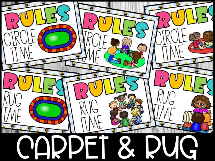 Carpet Rules Posters | Circle Time Rules Posters [Bee set 4]