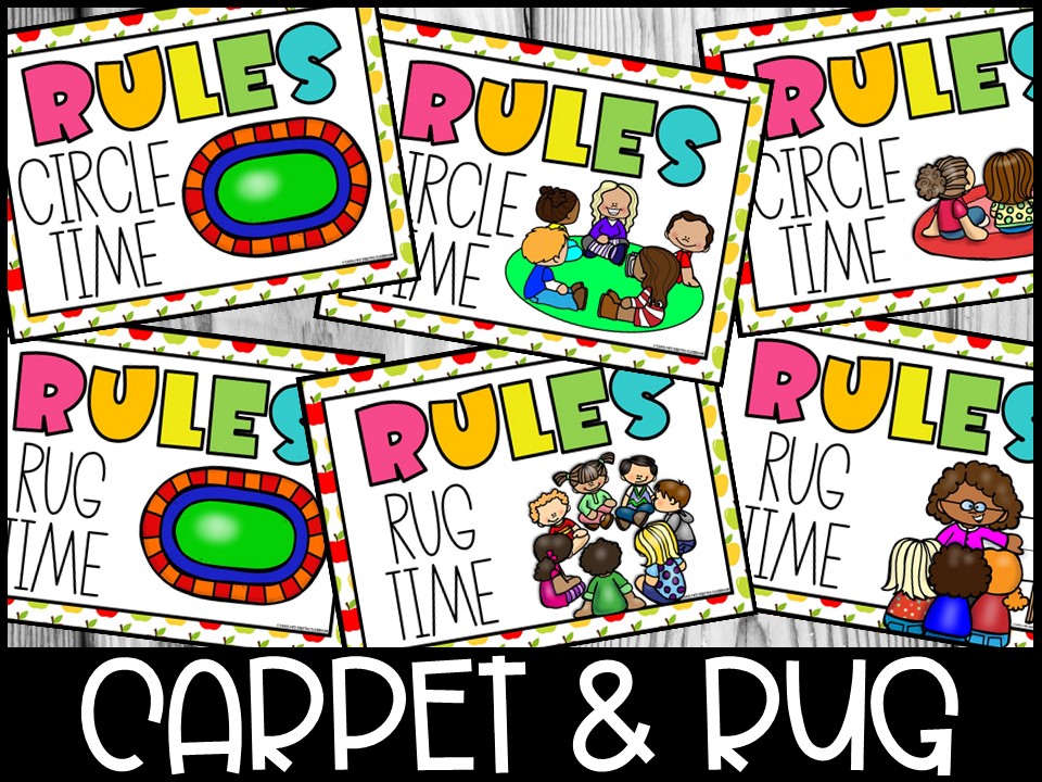 Carpet Rules Posters | Circle Time Rules Posters [Apples]