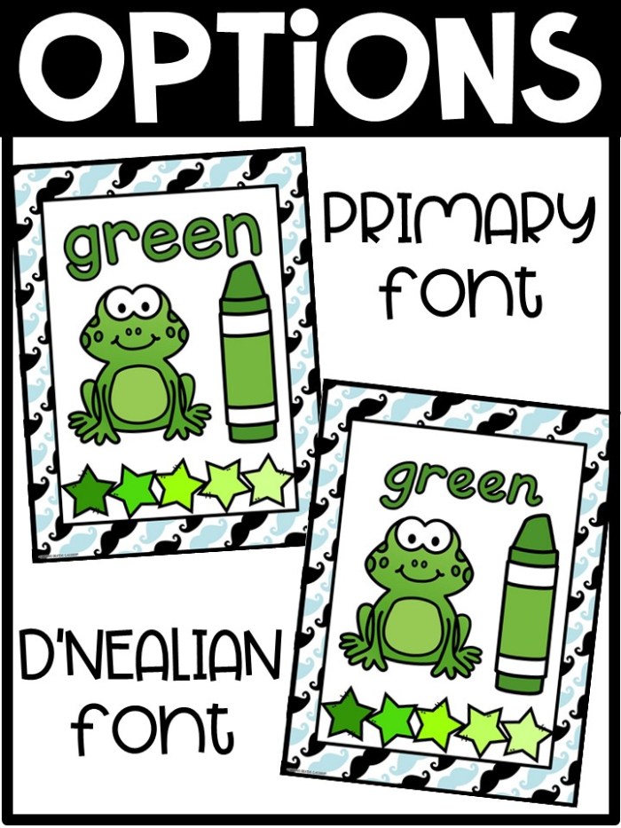 Mustache Color Posters | Classroom Decor