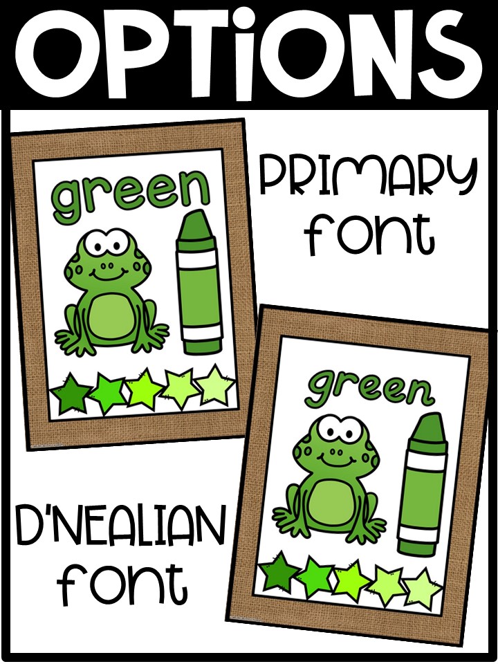 Burlap Color Posters | Classroom Decor