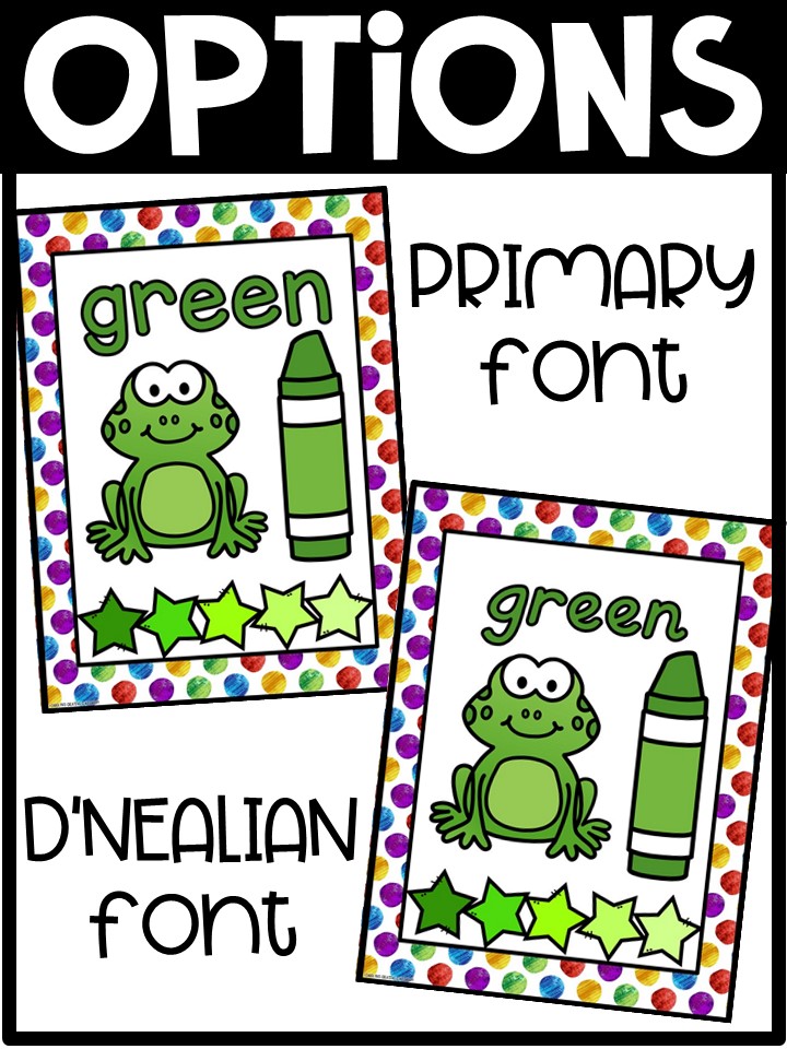 Bright Dots Color Posters | Classroom Decor