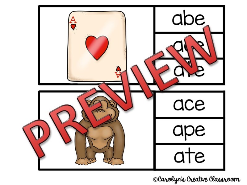 CVCe Clip Cards