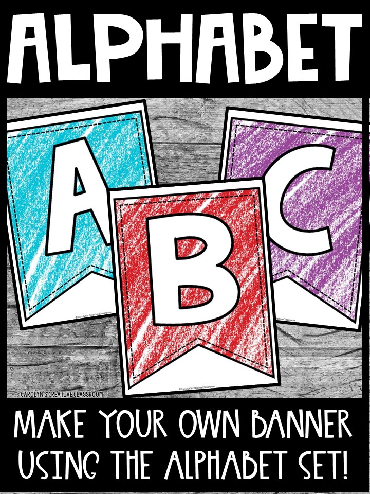 Editable Classroom Banners – Match Your Classroom Theme [Crayon Scribbles]
