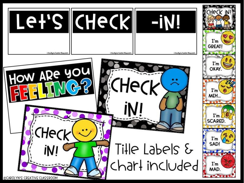 Check In Chart – Emoji Theme [How are you feeling?]