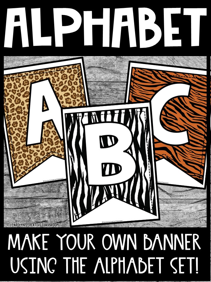 Editable Classroom Banners – Match Your Classroom Theme [Jungle]