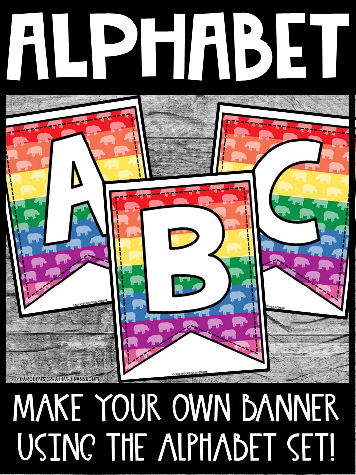 Editable Classroom Banners – Match Your Classroom Theme [Hippo]