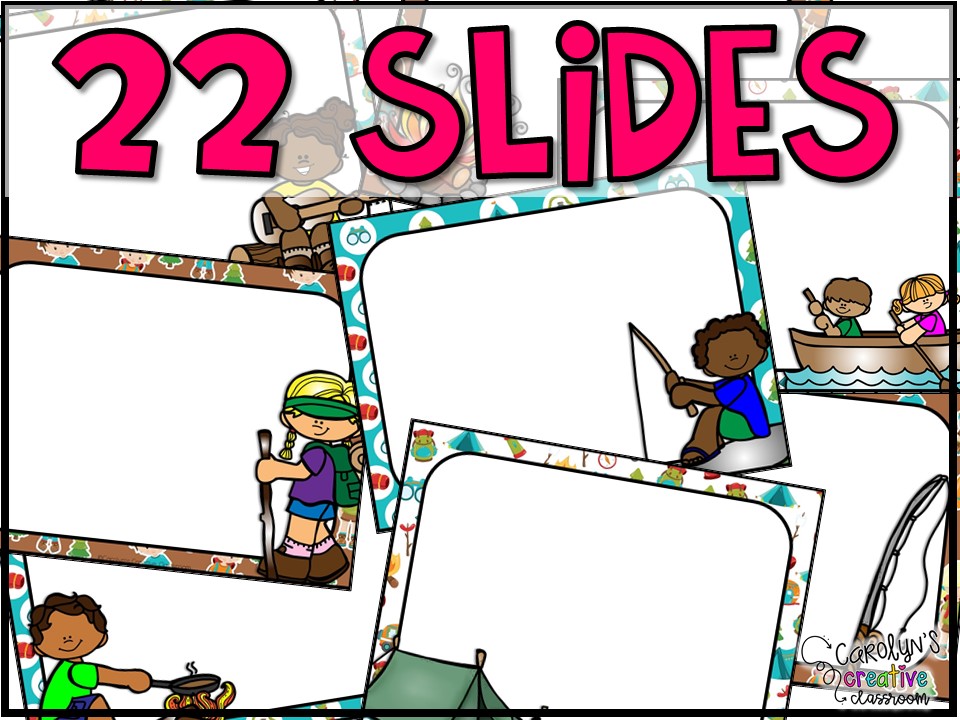 Editable Camping PowerPoint Slides – Make Presentation or Posters