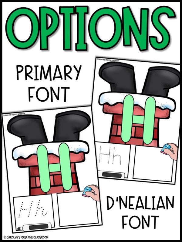 Alphabet Mat Santa Theme | Alphabet Play Dough Stampers | Christmas Theme