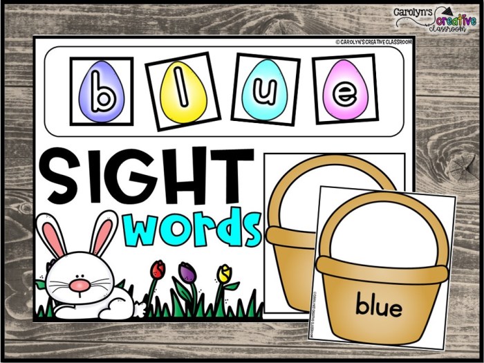 Easter Egg Literacy Center – Building Fry Sight Word Center