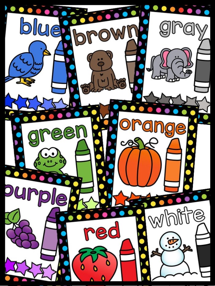 Rainbow 4 Color Posters | Classroom Decor
