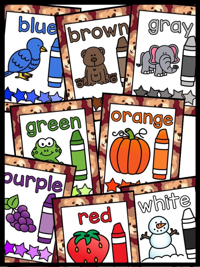 Lion 5 Color Posters | Classroom Decor