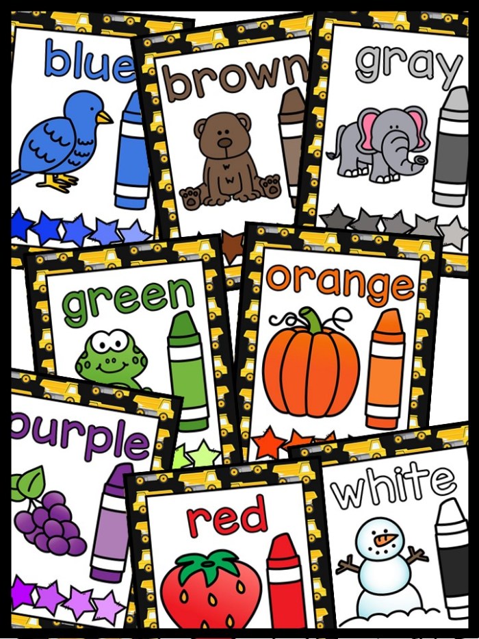 Construction 3 Color Posters | Classroom Decor